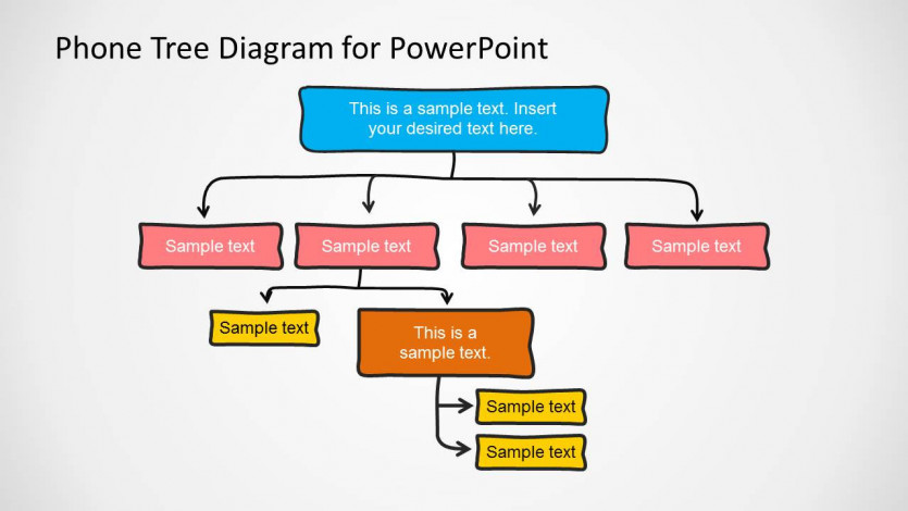 Phone Tree Diagram ppt Template
